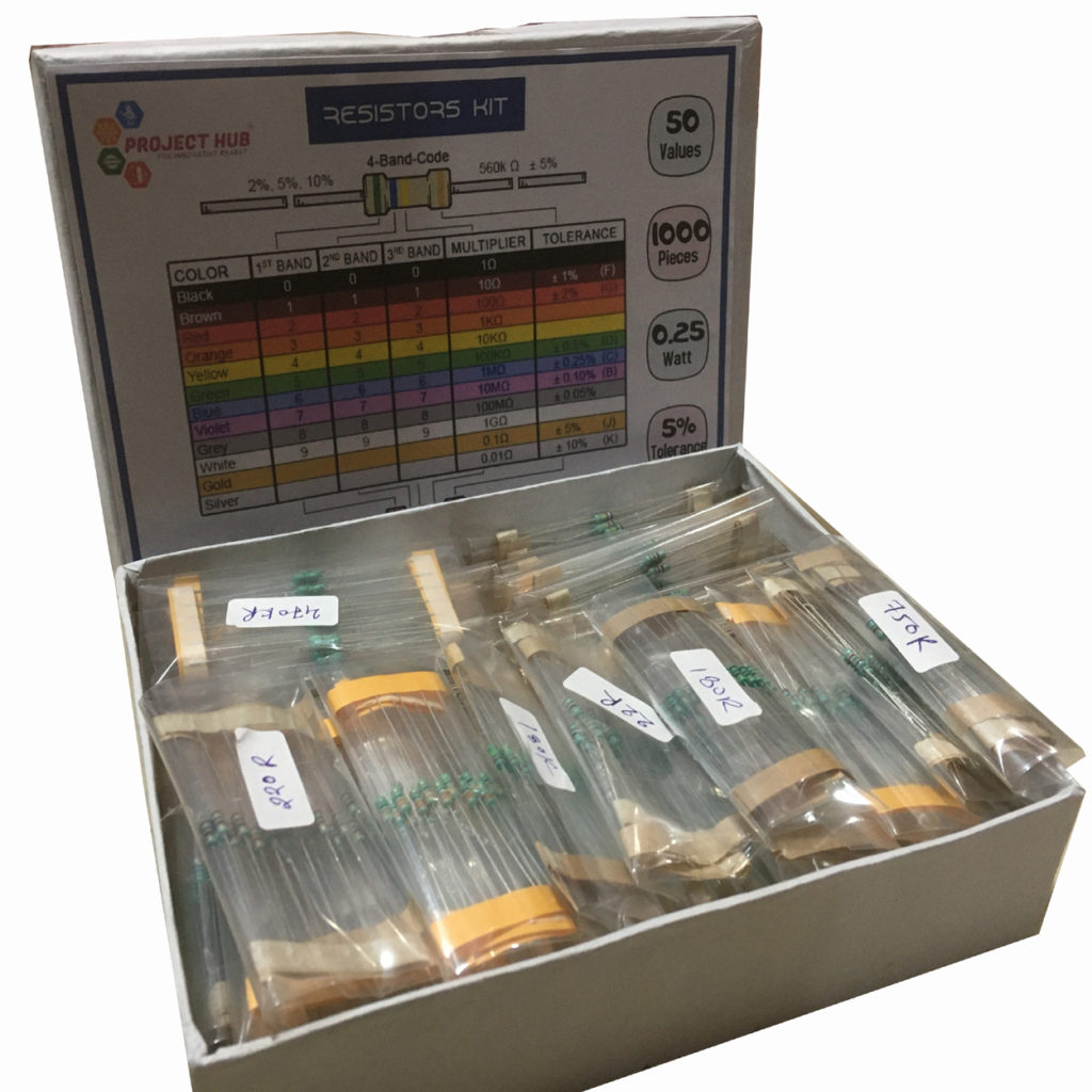 1000 Pcs 50 Value 1/4W Resistor Kit - Project Hub