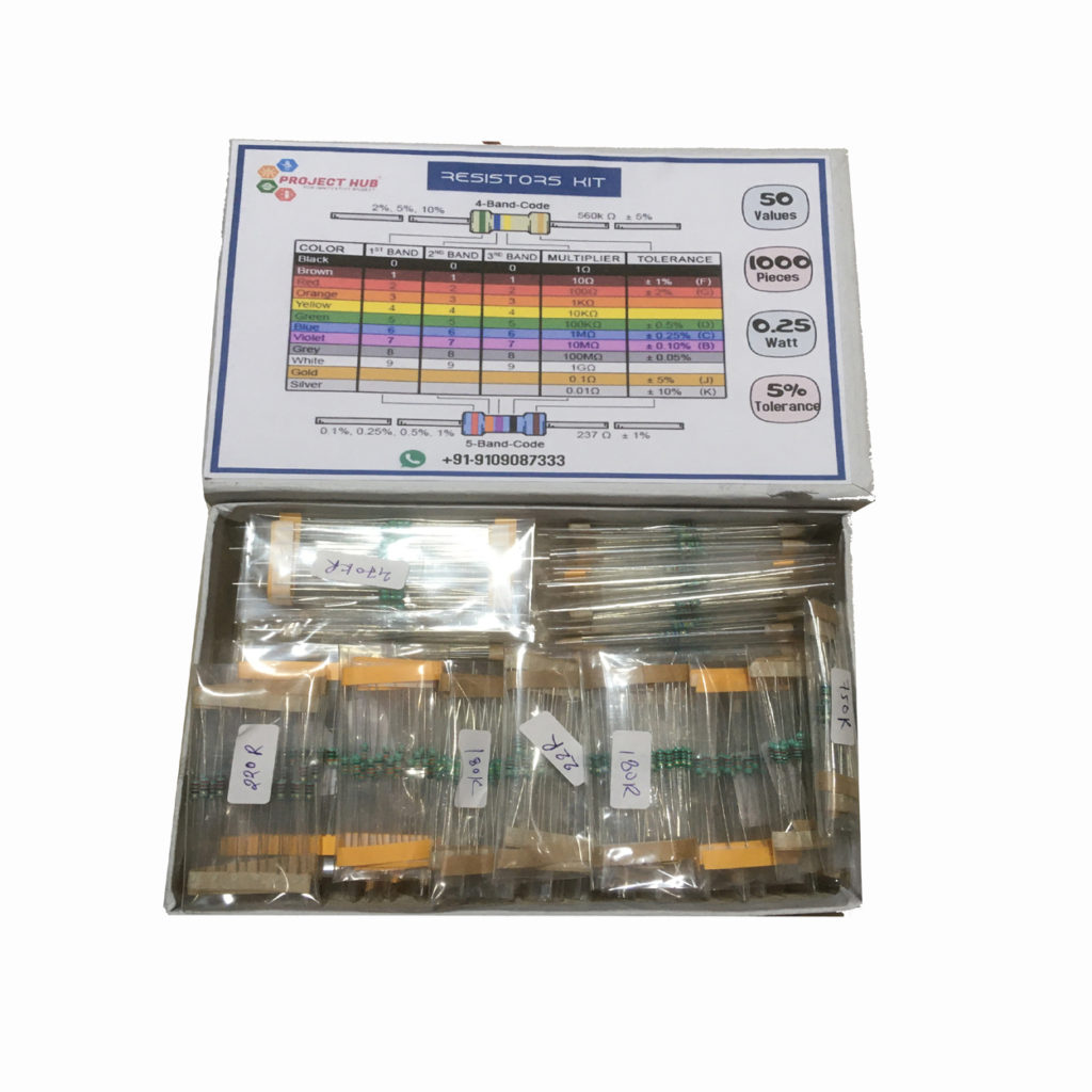 1000 Pcs 50 Value 1/4W Resistor Kit - Project Hub