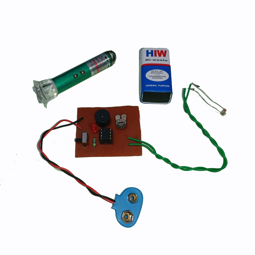 LASER Security System using 555 timer - Project Hub