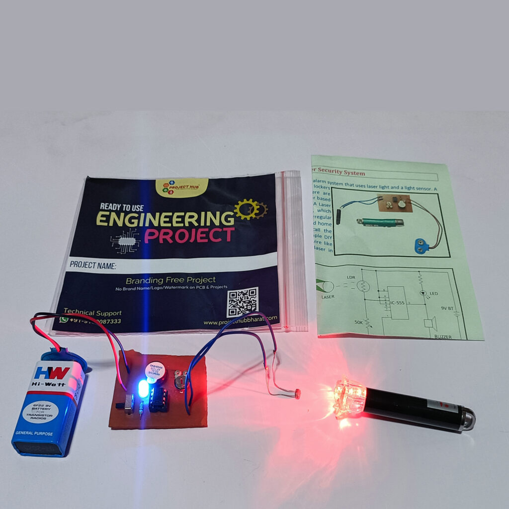 LASER Security System using 555 timer - Project Hub