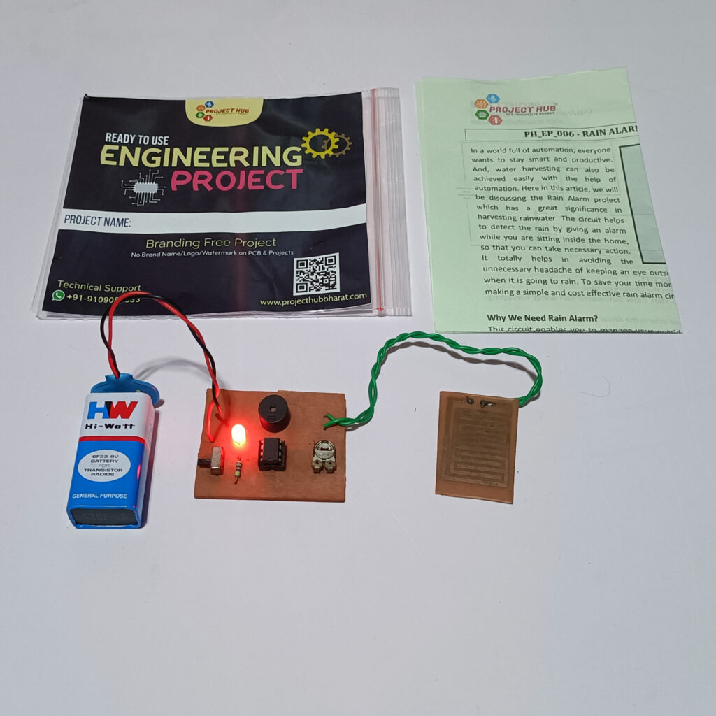 Engineering project Rain Alarm on Handmade PCB - Project Hub