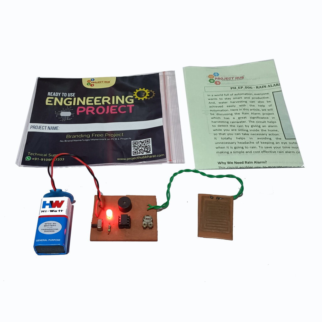 Engineering project Rain Alarm on Handmade PCB - Project Hub