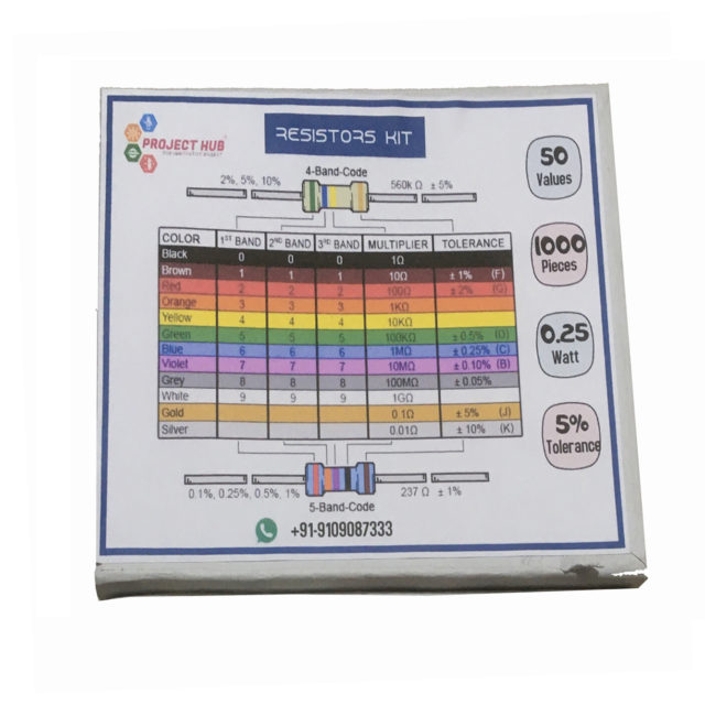 1000 Pcs 50 Value 1/4W Resistor Kit - Project Hub