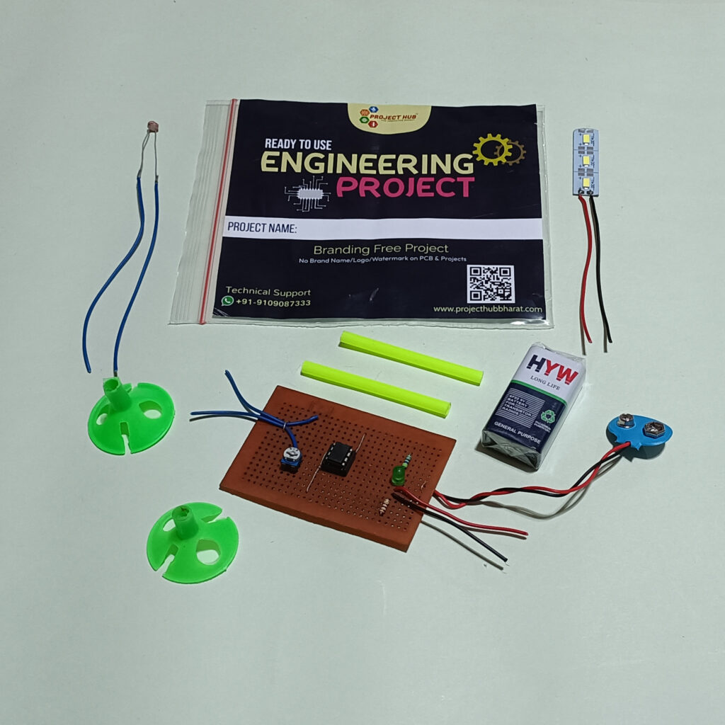 Ldr Sensor Based Automatic Street Light Control Ready To Use Kit On Dotted Multipurpose Pcb
