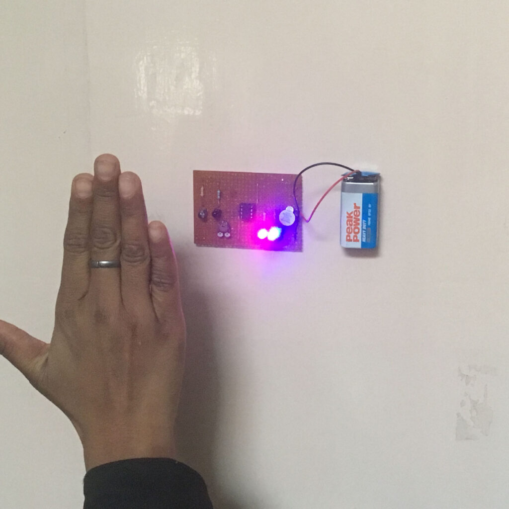 Touch less doorbell using IR Sensor - Project Hub